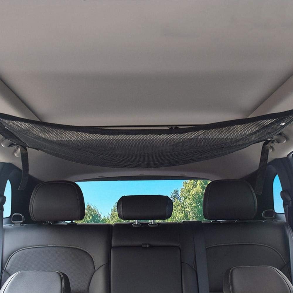 Portable Car Ceiling Space Saver Storage Net | Double-Layer Mesh Stora ...